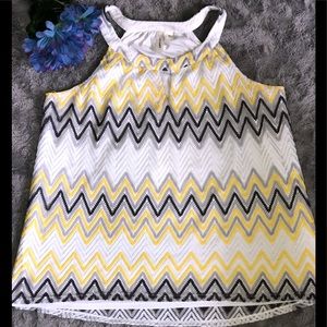 Tacera | Tops | Tacera Chevron Double Layered Top | Poshmark